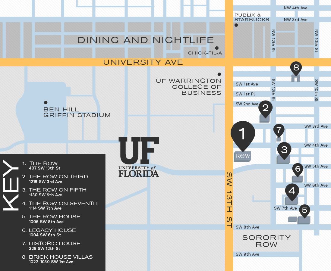 Sophisticated Student Living Near UF Campus | The Row
